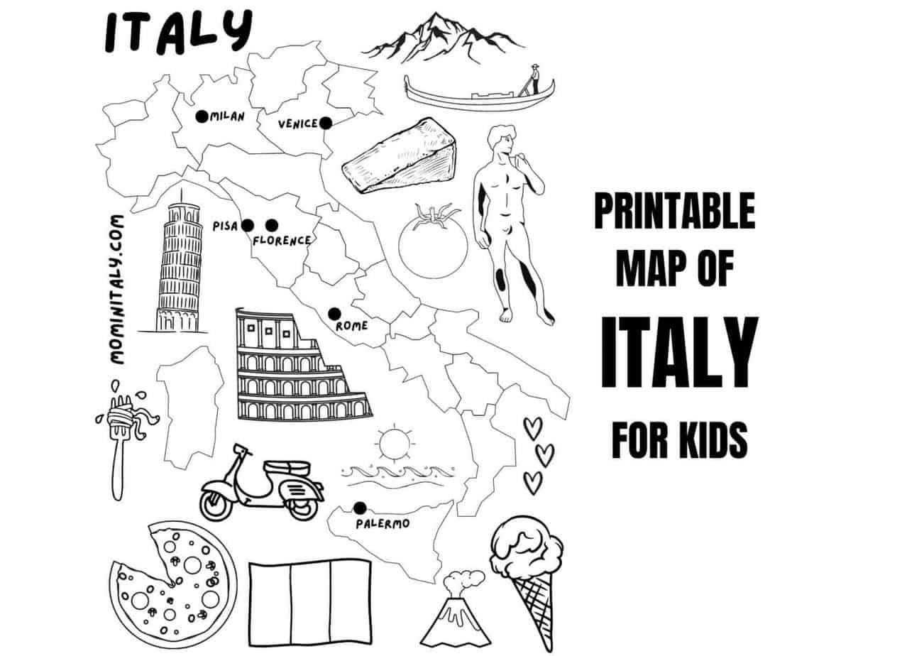 PRINTABLE MAP OF ITALY FOR KIDS - Mom In Italy