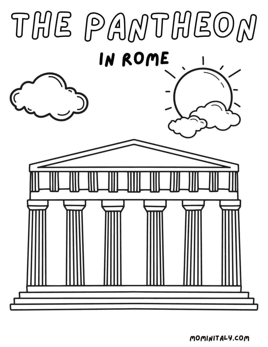 21 ITALY COLORING PAGES (FREE) - Food, Cities, Cars & More! - Mom In Italy