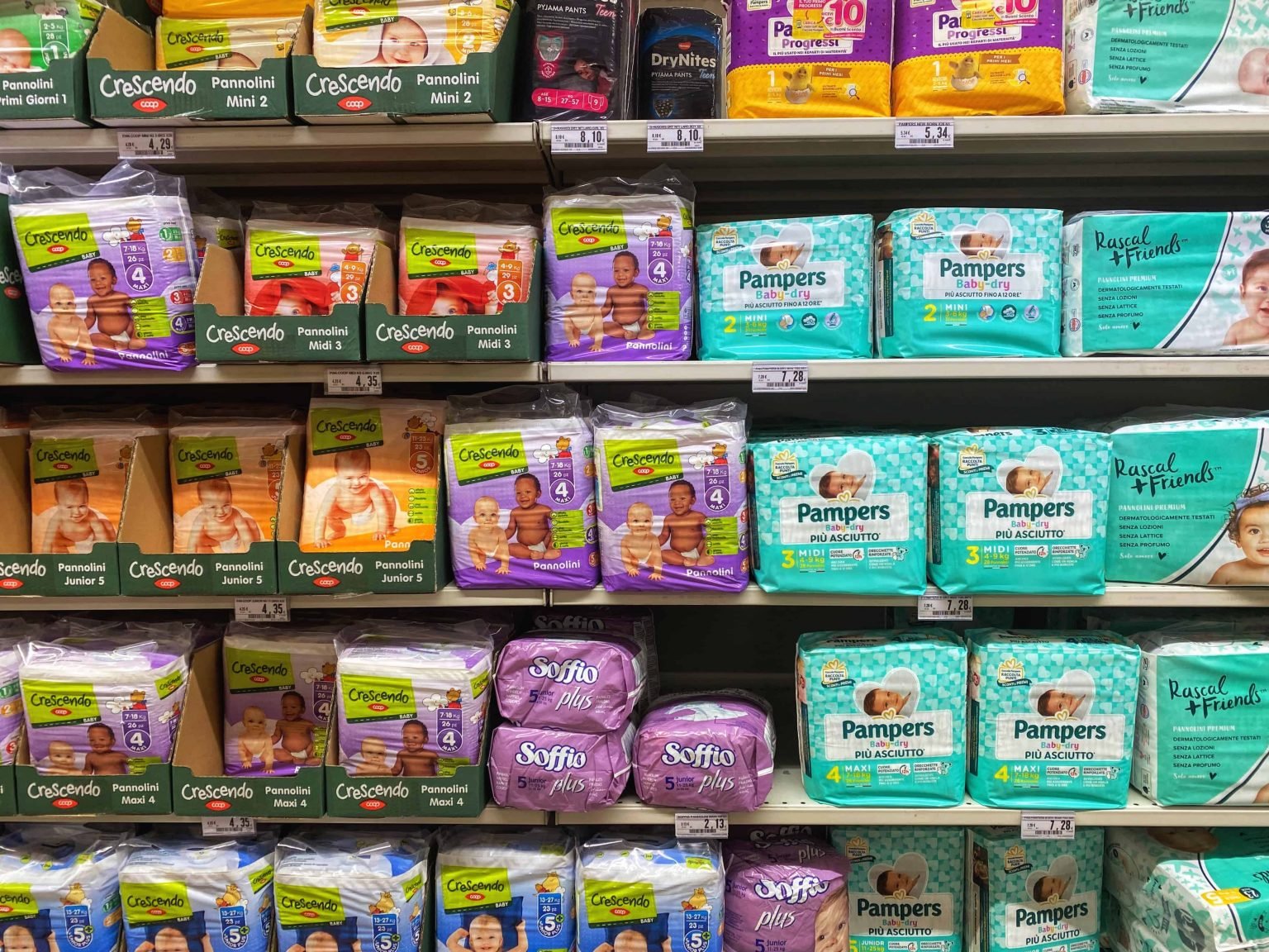 DIAPERS IN ITALY – Brands, Sizing and Where to Buy Them - Mom In Italy