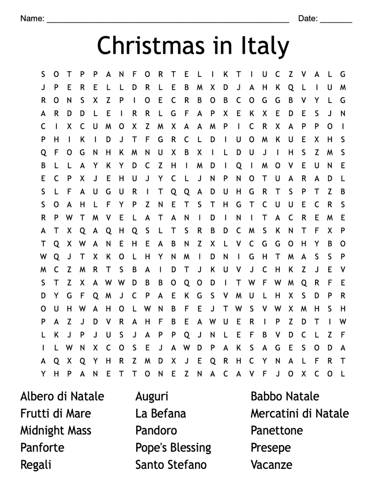 FREE PRINTABLE ITALY WORD SEARCHES -10 Puzzles on Food, Fashion, People ... FREE PRINTABLE ITALY WORD SEARCHES -10 Puzzles on Food, Fashion, People ...